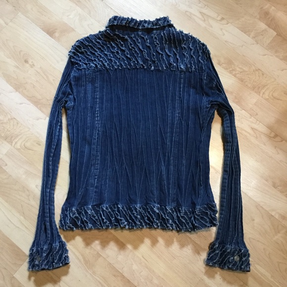 Great Cavalier | Tops | Nwot Great Cavalier Denim Crinkle Shirt Xl ...